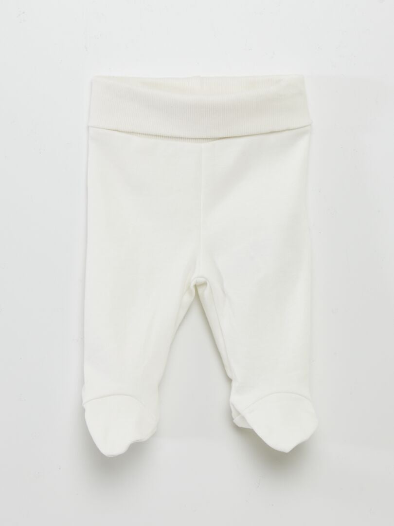 Ensemble body + pantalon avec pieds + bonnet - Blanc 'poussin' - Kiabi ...