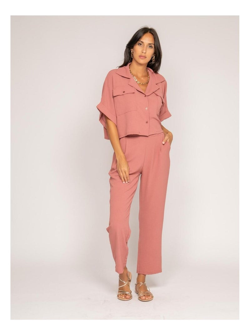 Ensemble chemisier + pantalon MARINA - Rose - Femme - 0.00€ - Kiabi