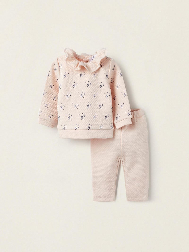 Ensemble de pull et pantalon matelassés roses pour nouveau-né ATLANTIC ...