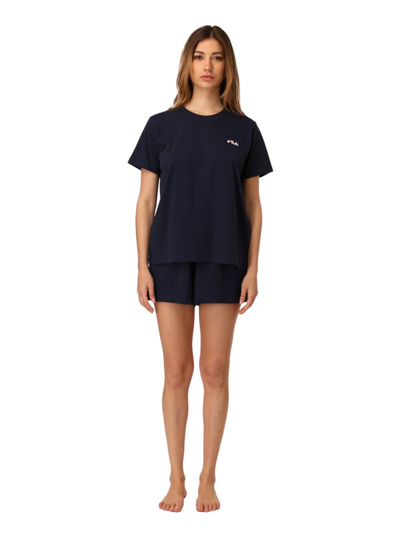 Ensemble de pyjama court femme Navy Fila - Bleu - Femme - 28.90€ - Kiabi