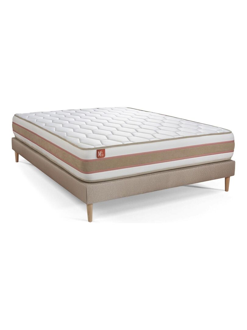 Ensemble Matelas Ressorts ensachés et mémoire de forme et Sommier ...