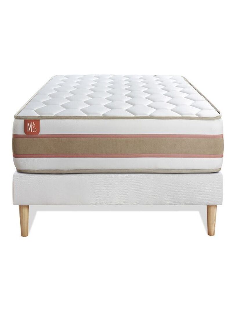 Ensemble Matelas Ressorts ensachés et mémoire de forme et Sommier ...