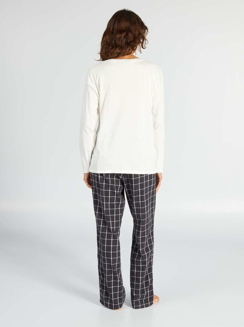Ensemble pyjama 2 pièces - Blanc - Kiabi - 22.00€