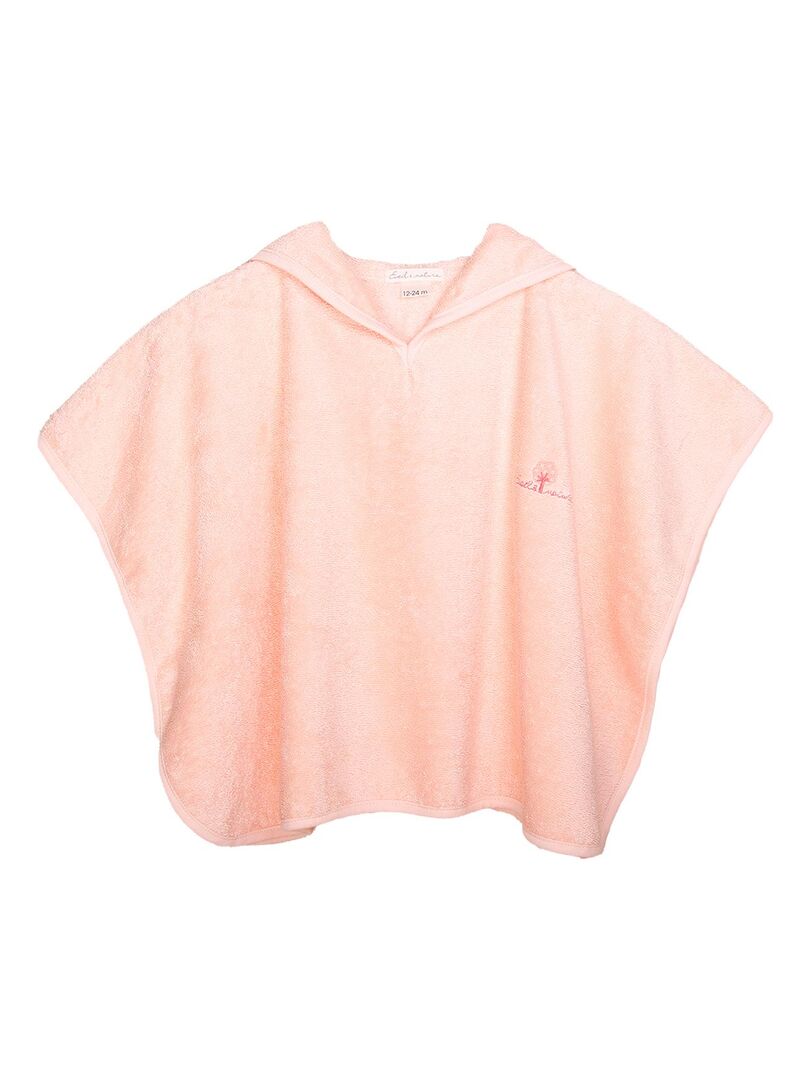 Eveil Et Nature Poncho Eponge Coton Bio - Saumon - Kiabi - nu€