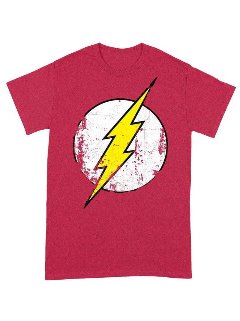 Flash - T-shirt motif/style logo usé - Rouge - Adulte - 25.99€ - Kiabi