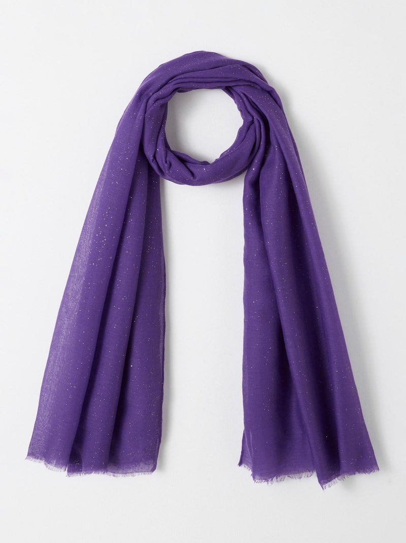 Foulard pailleté fantaisie - Damart - Violet - 0.00€ - Kiabi