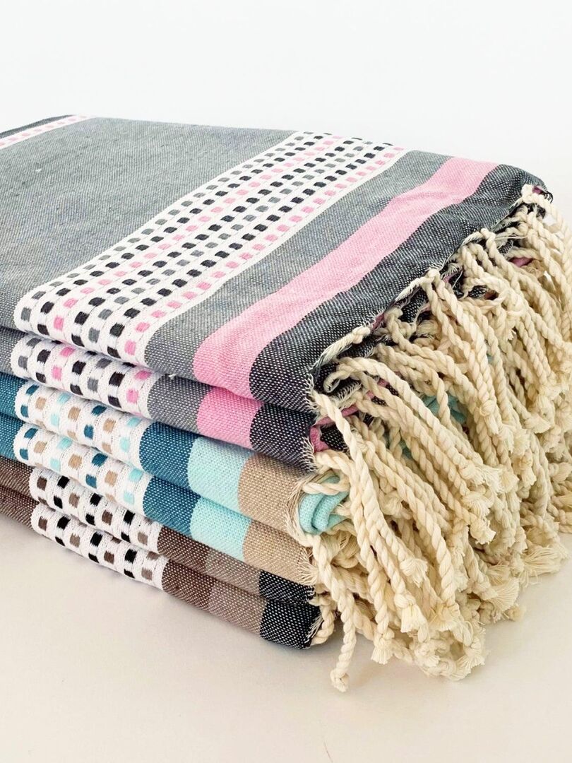 Fouta traditionnelle Banado Rose 100x200 190g/m² - Rose - Kiabi - 19.90€