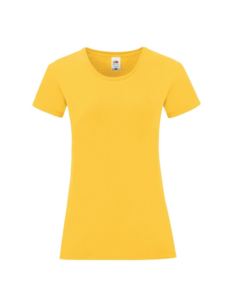 Fruit of the Loom - T-shirt ICONIC - Tournesol - Femme - 9.99€ - Kiabi