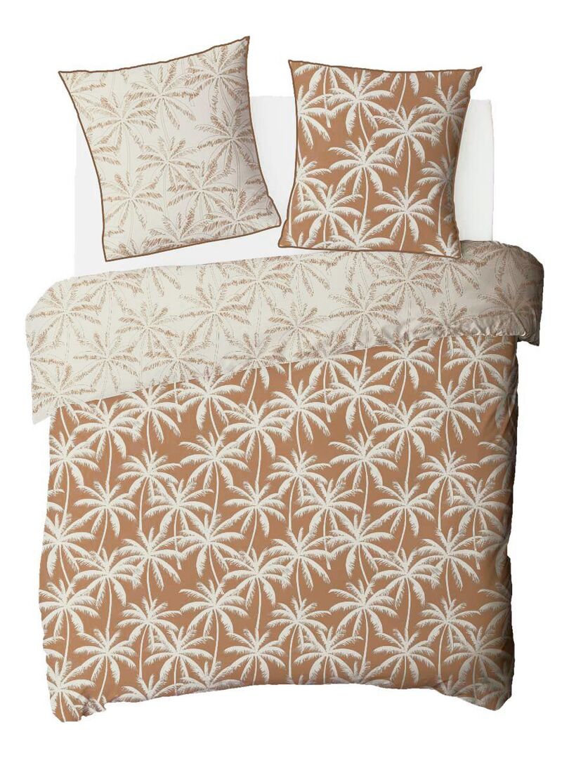 Future Home - Parure de lit 2 personnes en coton 57 fils imprimé camel - Marron - Kiabi - 44.99€