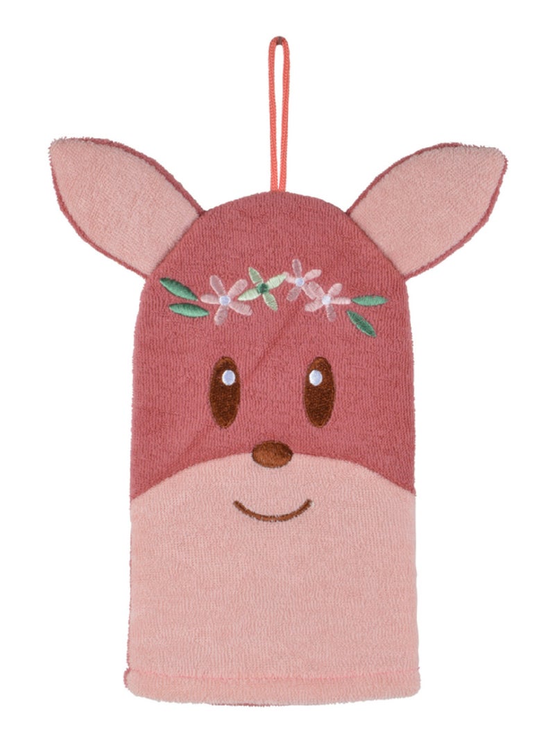 Gant de toilette marionnette faon - Rose - 2.00€ - Kiabi