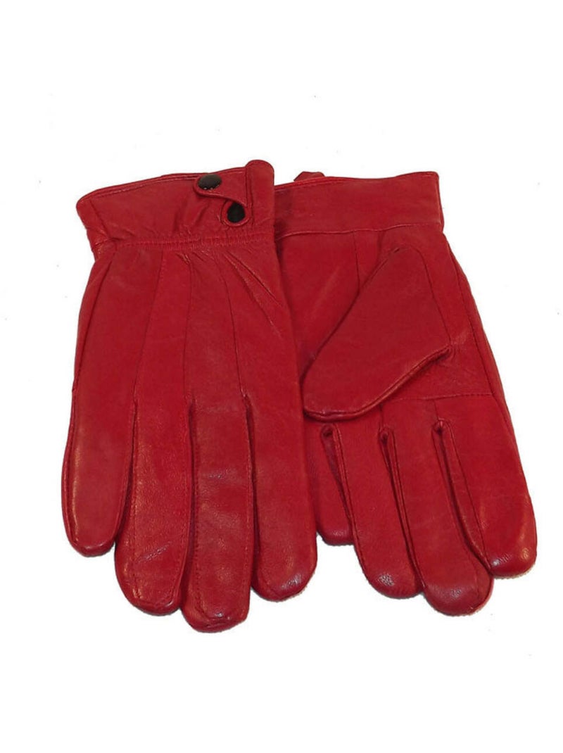 Gants en cuir agneau - Rouge - Femme - 26.90€ - Kiabi