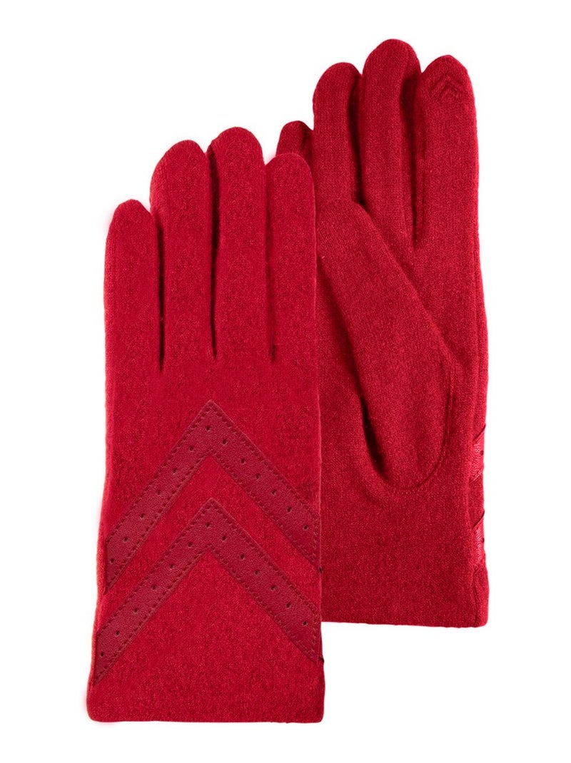 Gants tactiles, chauds, en laine, non doublés femme Isotoner - Rouge tomate - Femme - 34.90€ - Kiabi