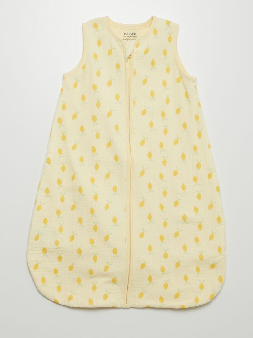Gigoteuse TOG 1 en double gaze de coton - Jaune citron - Kiabi - 18.00€