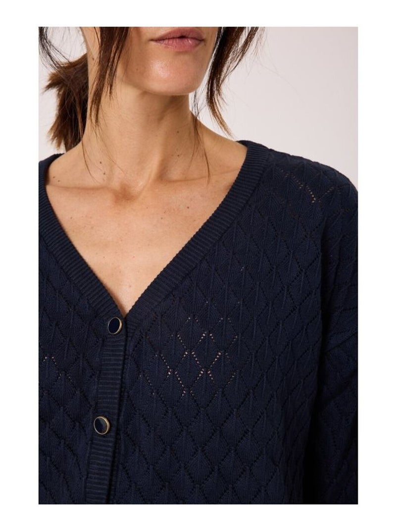 Gilet - Terre de Marins - Bleu marine - Femme - 44.00€ - Kiabi