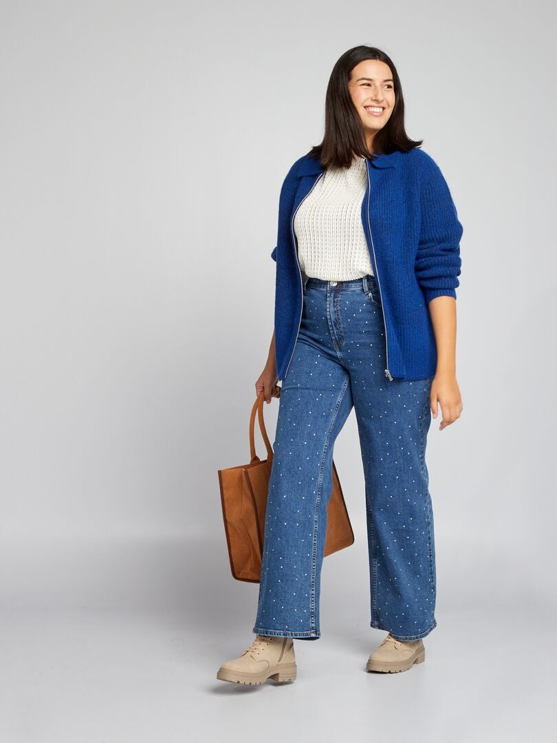 Gilet en maille - bleu - Kiabi - 22.00€