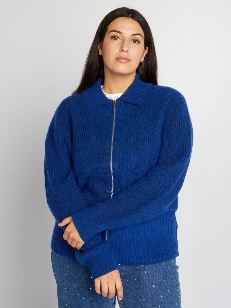 Gilet en maille - bleu - Kiabi - 22.00€