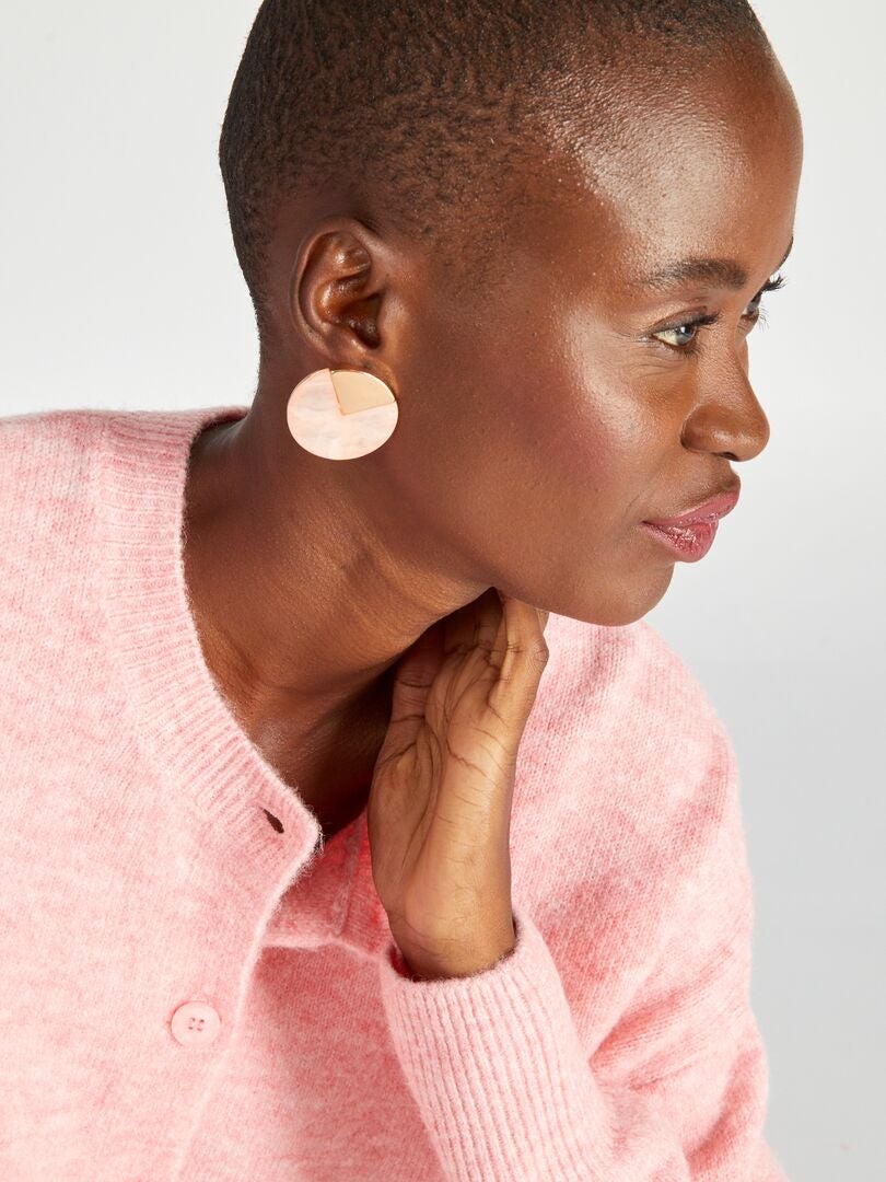 Gilet en maille colorée - Rose - Kiabi - 18.00€