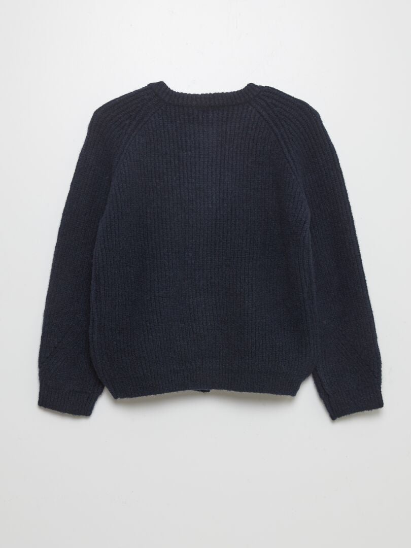 Gilet en maille côtelée - So Easy - Bleu - Kiabi - 14.00€