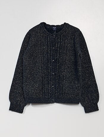 Gilet en maille fine - bleu marine - Kiabi - 8.00€