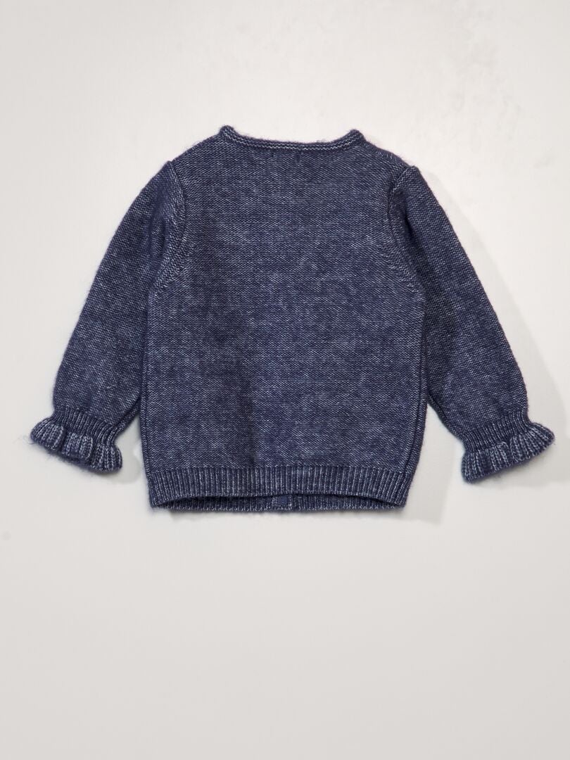 Gilet en maille fantaisie - Bleu - Kiabi - 13.00€