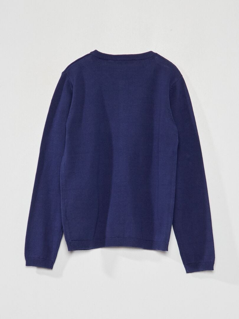 Gilet en maille fantaisie - Bleu - Kiabi - 13.00€