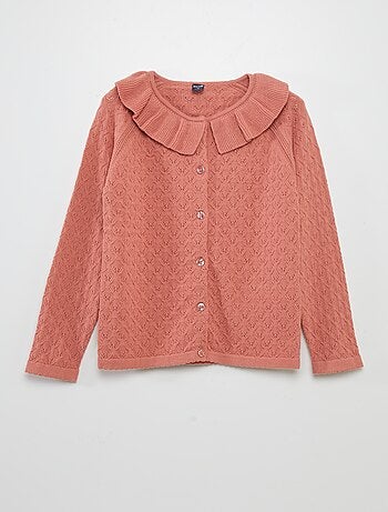 Gilet en maille fine - Rose clair - Kiabi - 8.00€