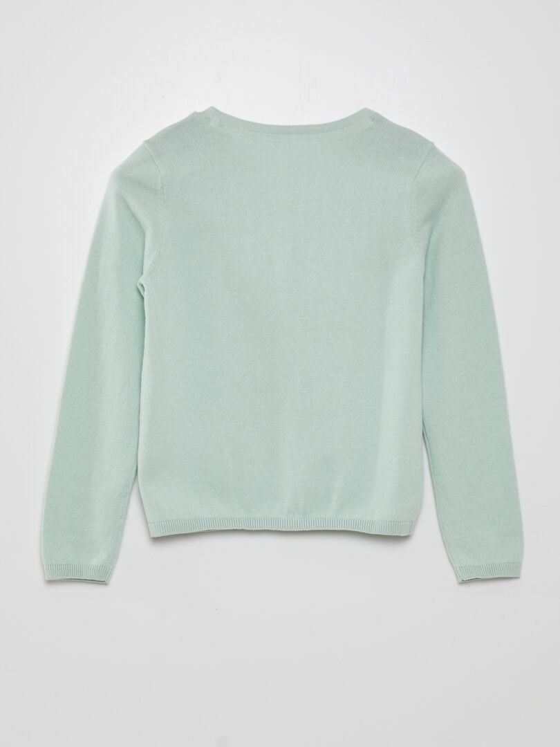 Gilet en maille fine - BLEU SURF - Kiabi - 8.00€