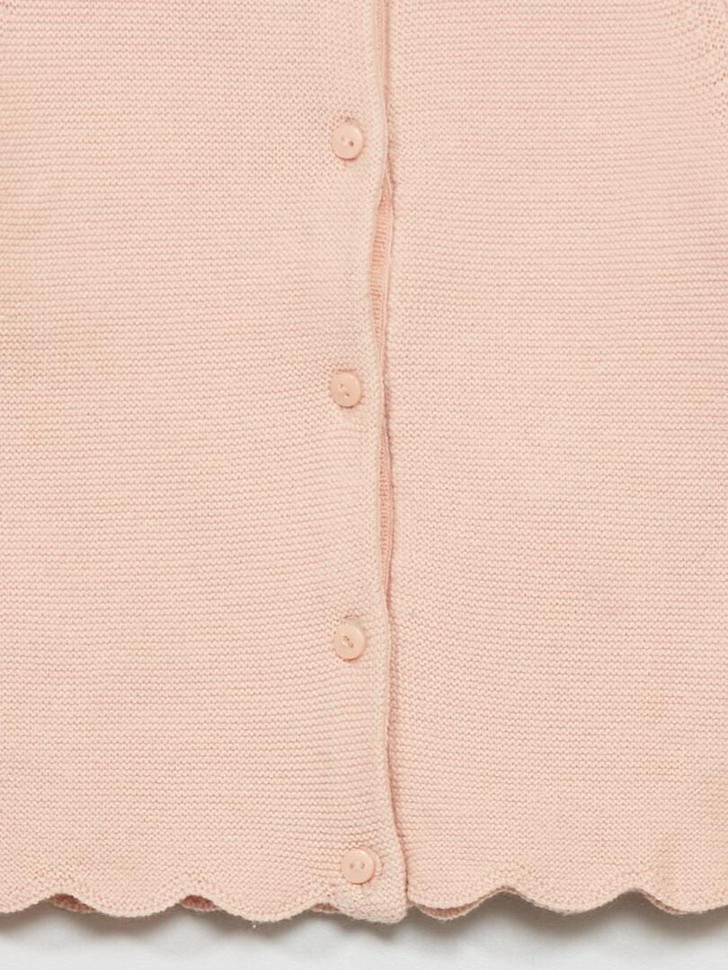 Gilet en maille fine - Rose - Kiabi - 9.00€