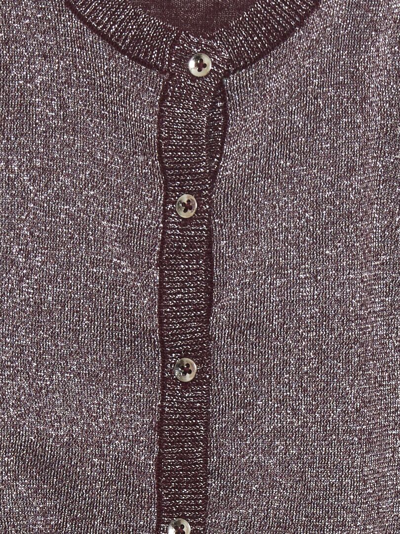 Gilet en maille irisée - Violet - Kiabi - 16.00€