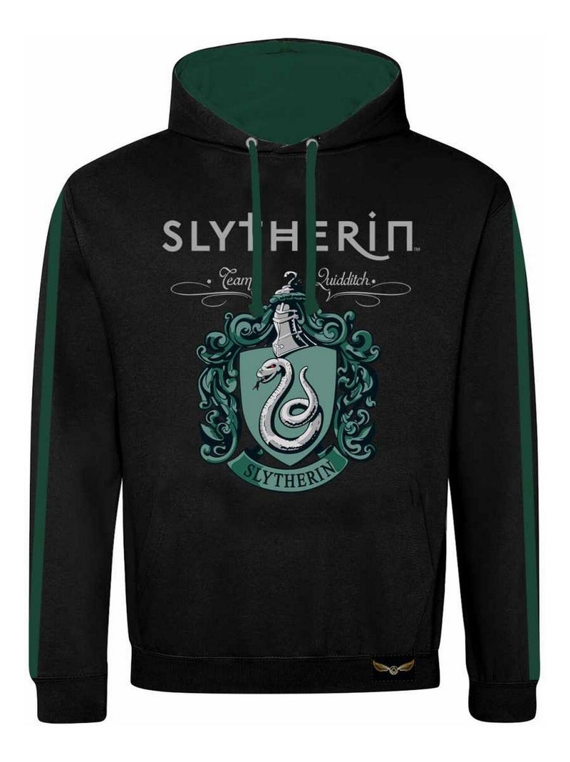 Harry Potter - Sweat à capuche motif/style Serpentard - Noir - Adulte ...