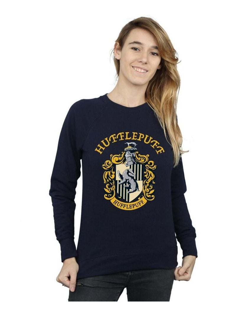 Harry Potter - Sweat motif/style Poufsouffle - Bleu marine - Femme - 0. ...