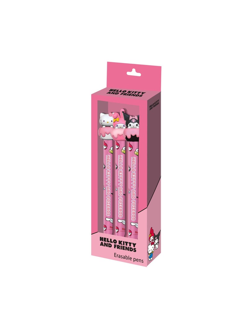 Hello Kitty Mix Pack de 3 Stylos Gel Effaçables, Rose - Rose - Enfant ...