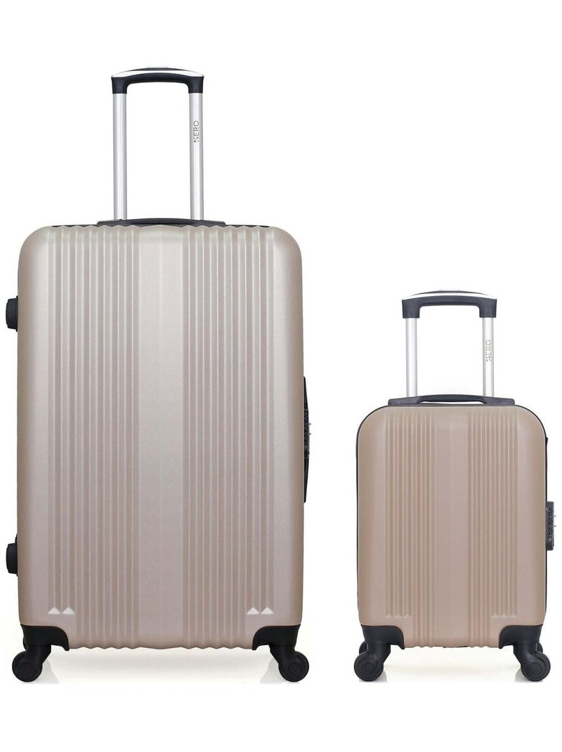 HERO - LOT DE 2 - Valises grand format et cabine XXS LIPARI - Beige ...