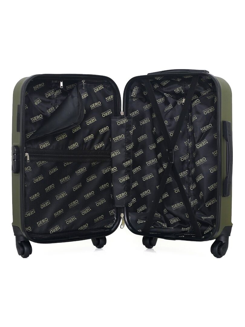 HERO Valise Cabine ABS UTAH 55 Cm 4 Roues Vert Kaki Kiabi Nu hero-valise-cabine-abs-utah-55-cm-4-roues-vert-kaki-kiabi-nu