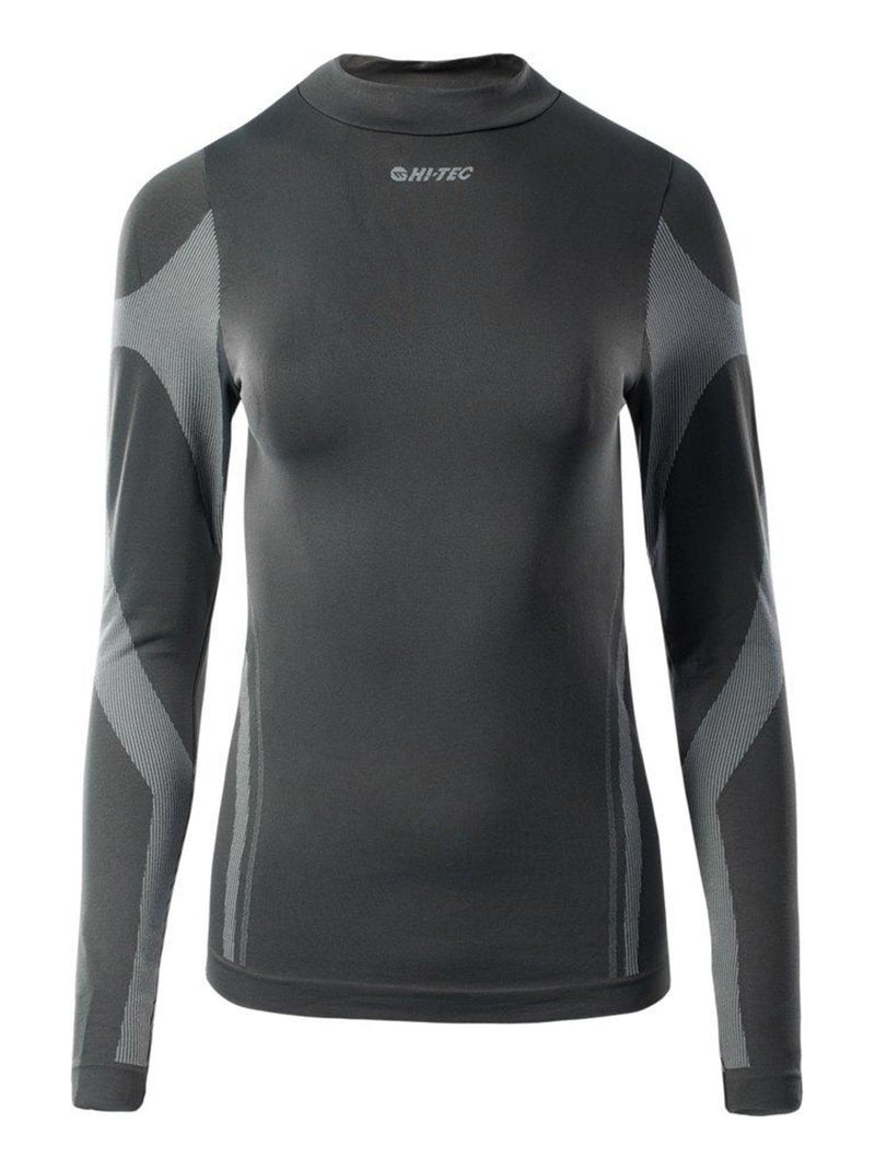 Hi-Tec - Haut thermique manches longues SURMI - Gris Noir - Femme - 0. ...