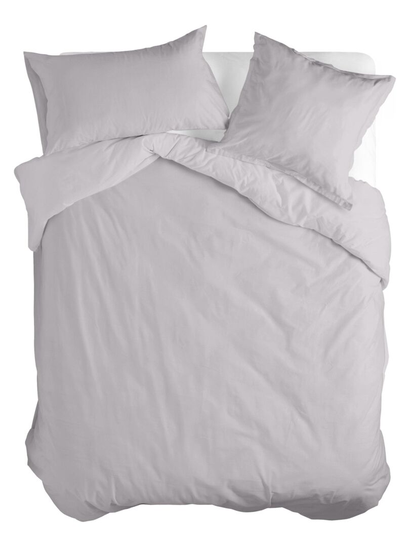 Housse de couette Basic "Happyfriday" - Gris - Kiabi - 25.99€