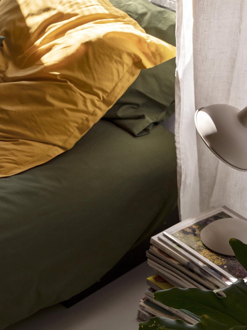 Housse de couette Basic "Happyfriday" - Vert olive - 35.99€ - Kiabi