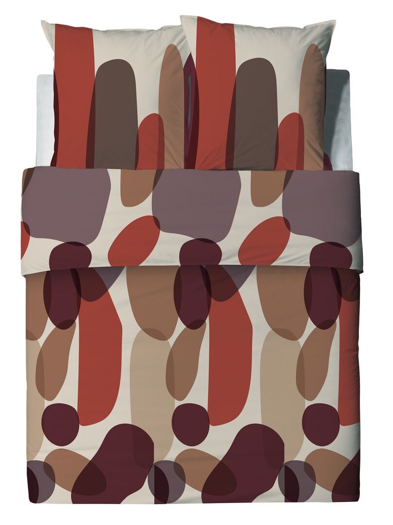 Housse de couette Jopline + taie(s) 100% coton 57 fils - Violet - Kiabi - 28.32€