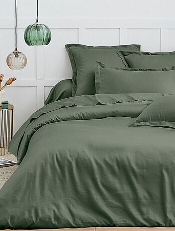 Housse de couette Basic "Happyfriday" - Vert olive - Kiabi - 39.99€