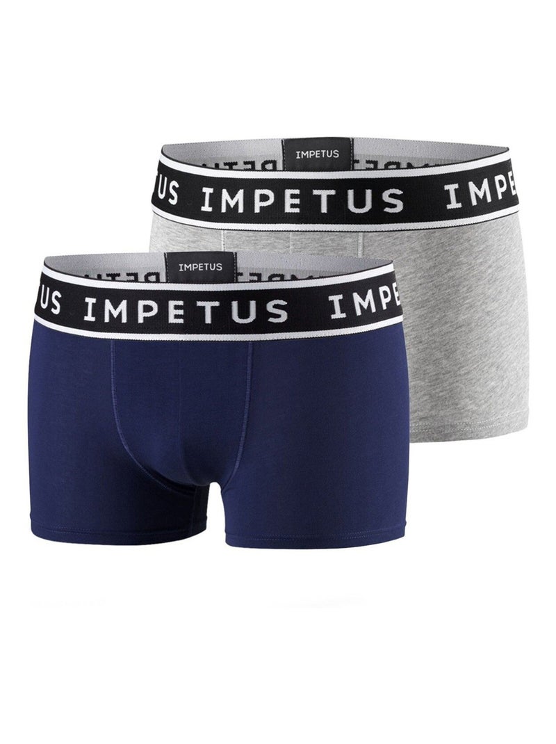 Impetus Junior - Pack de 2 boxers en coton - Multicolore - Kiabi - 30.00€