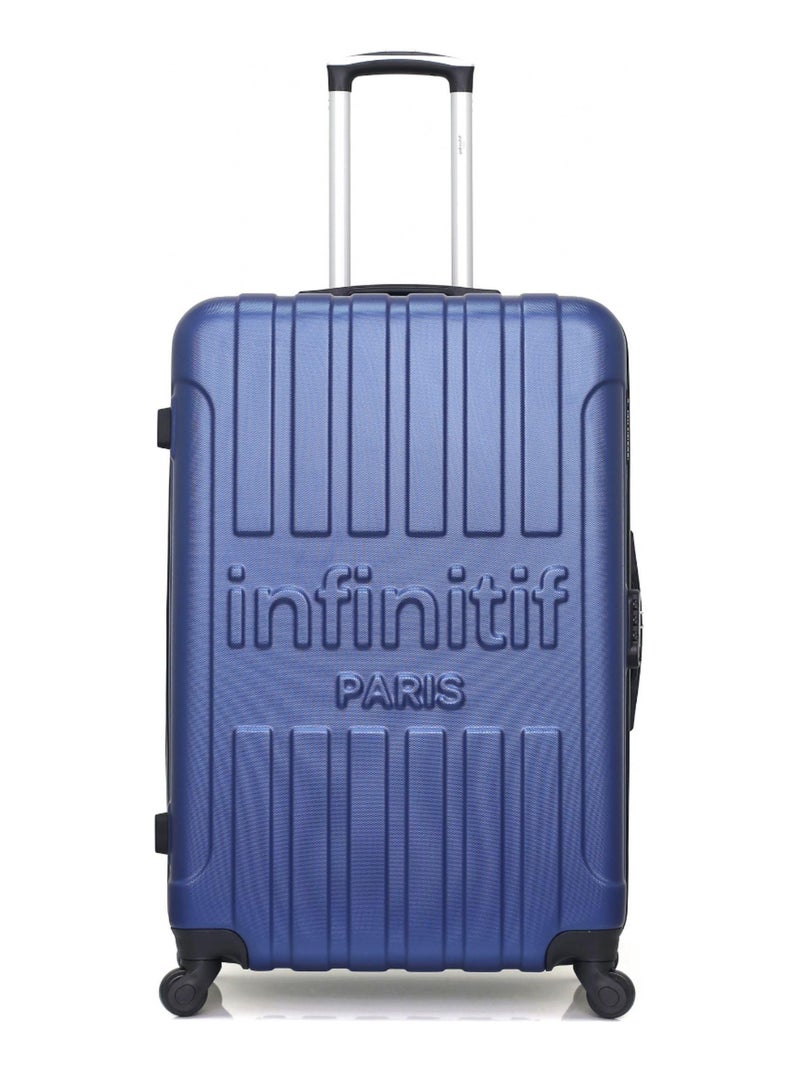 INFINITIF - Valise Grand Format LUTON 75 cm 4 Roues - Bleu marine - 0. ...