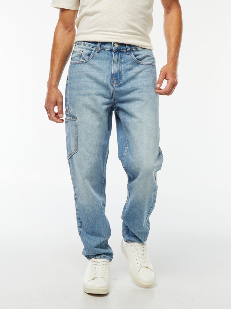 Jean coupe droite - regular fit à 5 poches - Bleu - Homme - 16.25€ - Kiabi