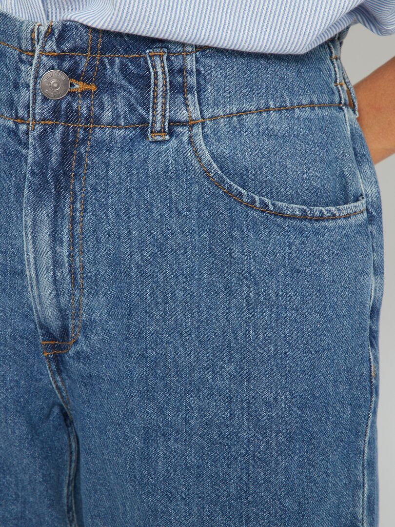 Jean stone coupe paperbag - Bleu - Kiabi - 20.00€