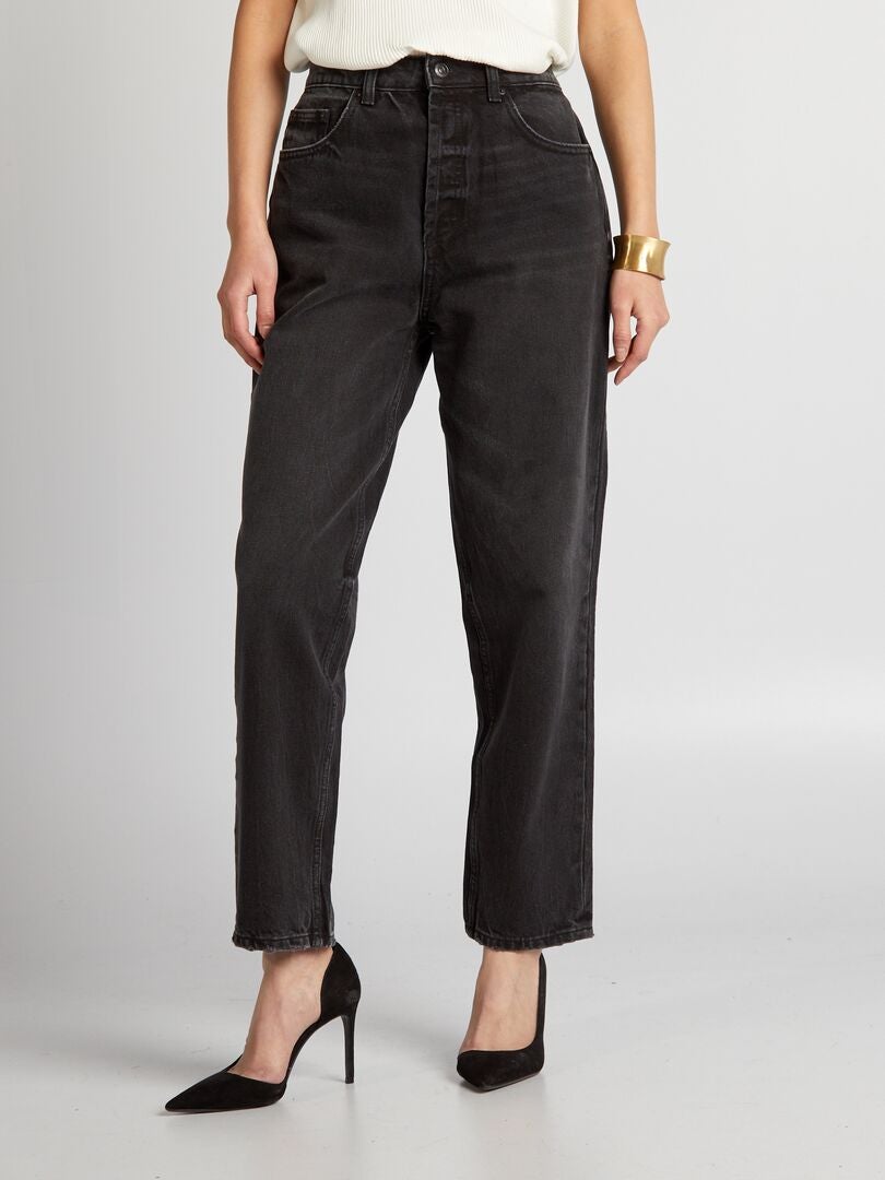 Jean straight - Gris foncé - Kiabi - 20.00€