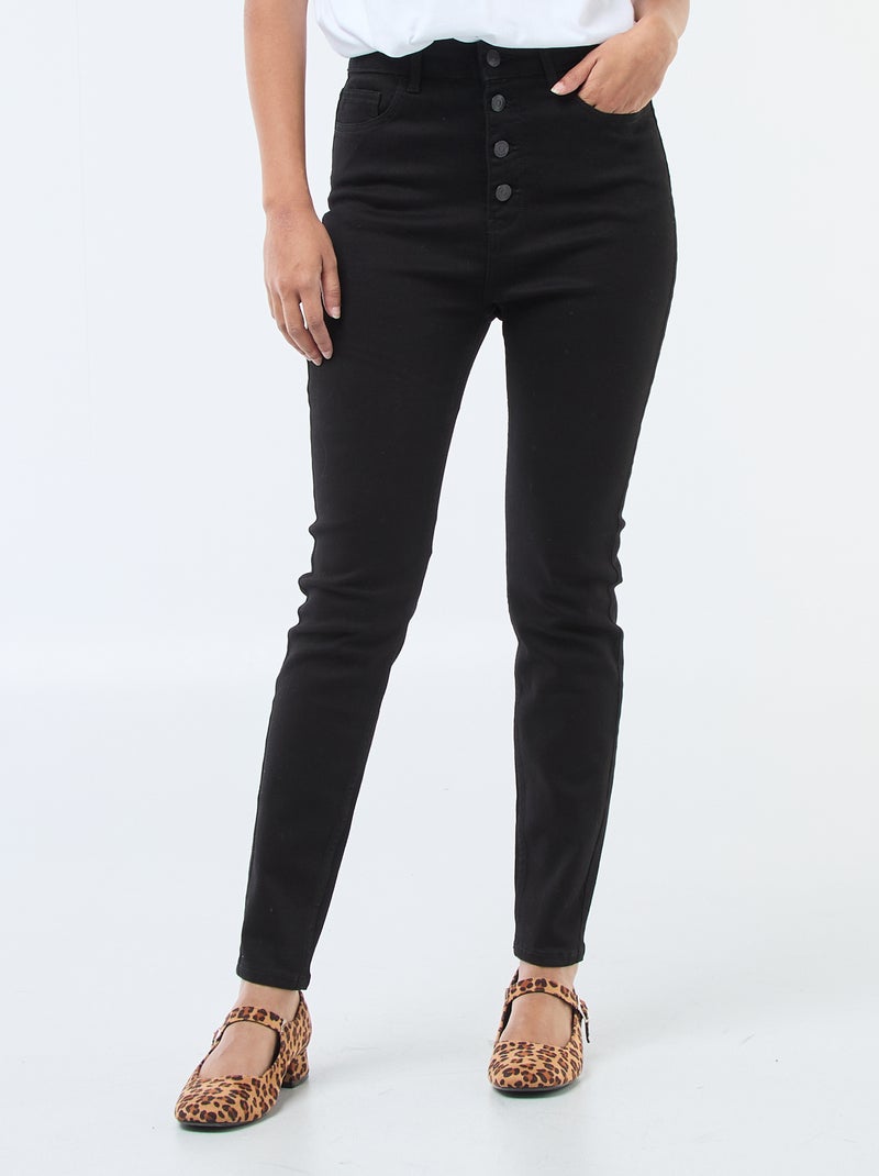 Jean super skinny taille très haute - L28 - Noir - Femme - 20.00€ - Kiabi