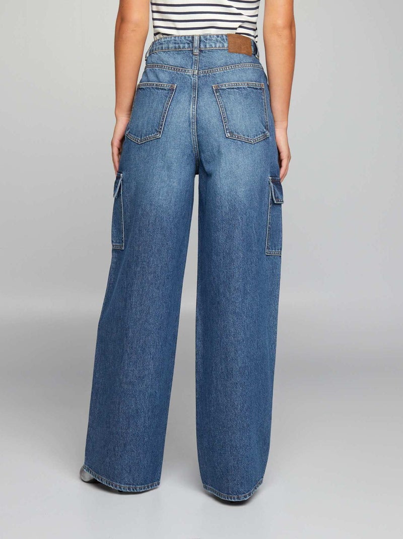 Jean wide-leg à taille haute - Stone - 22.00€ - Kiabi