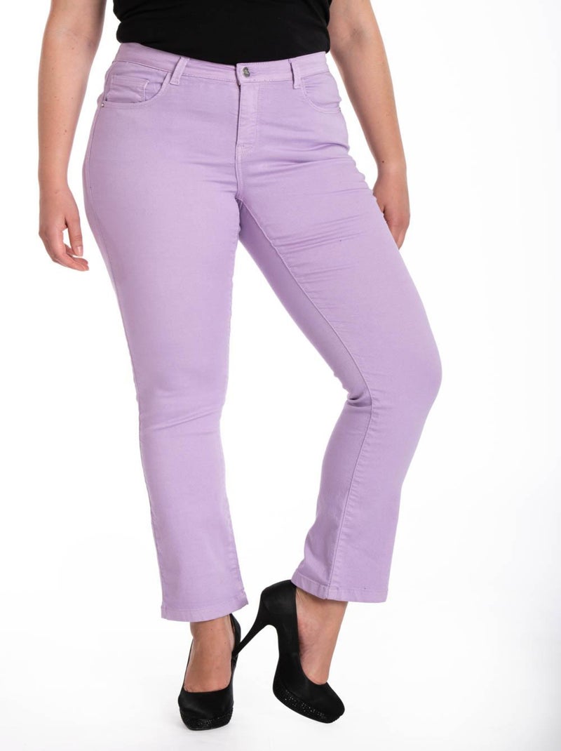 Jeans de couleur taille haute stretch OBR13 'OBER' - Mauve - Grandes ...
