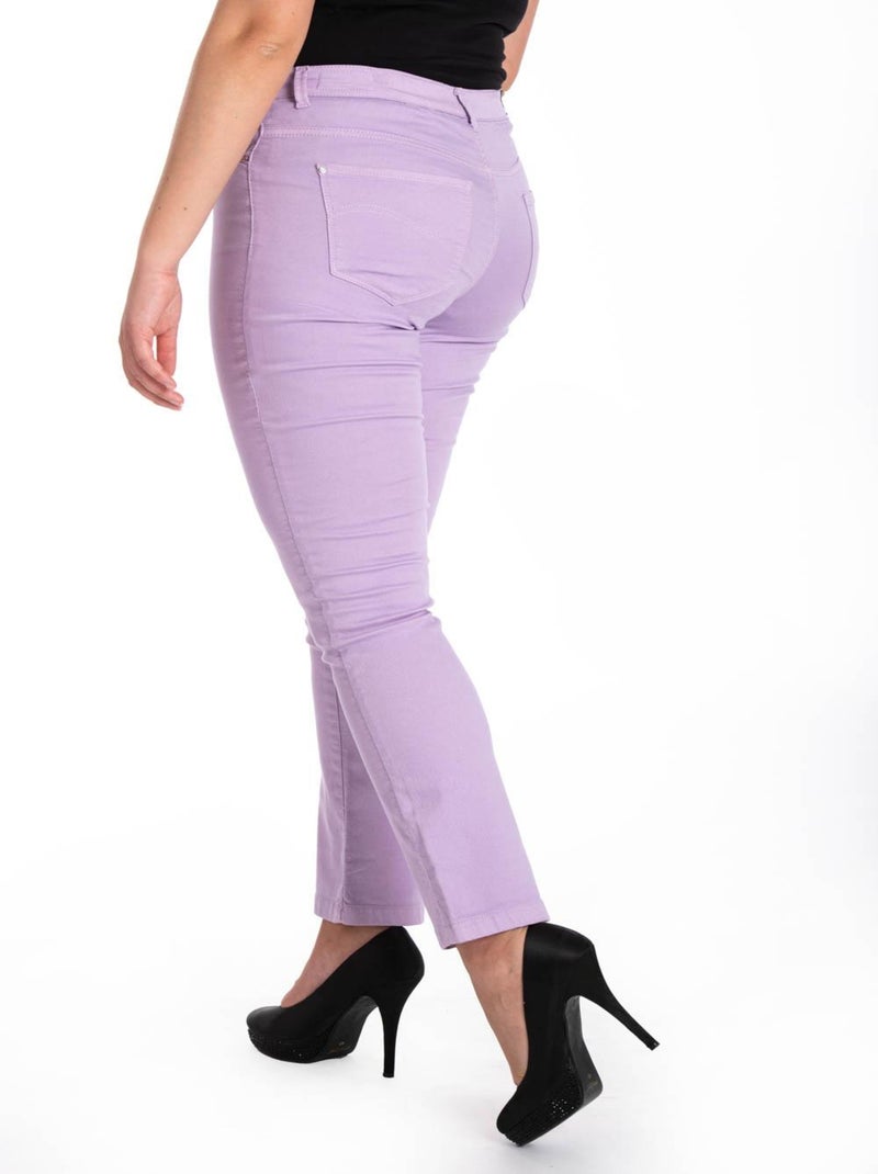 Jeans de couleur taille haute stretch OBR13 'OBER' - Mauve - Grandes ...