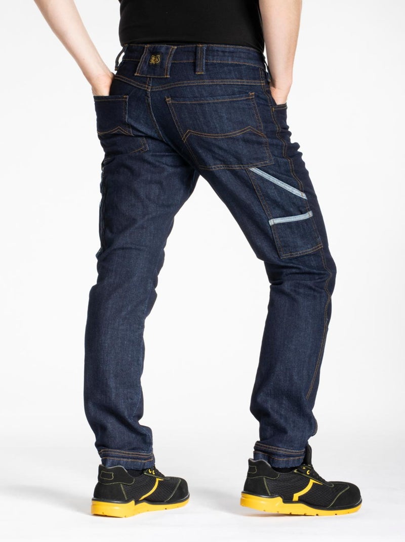 Jeans de travail multi poches stretch brut JOBA 'Rica Lewis' - Bleu ...