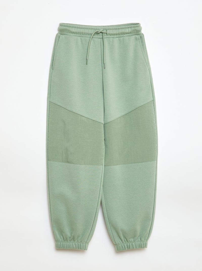 Jogging bi-matière - Vert - Garçon - 14.00€ - Kiabi
